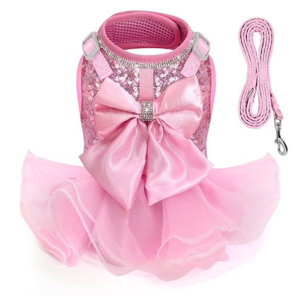 Vorkoi Plaid Dog Dress Harness, Fashionable Pet Apparel for Small Dogs ...