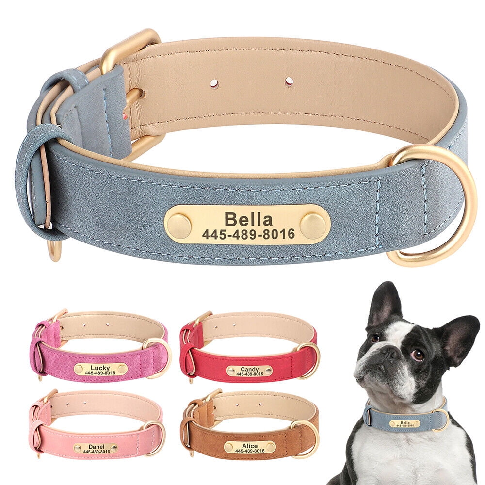 Pet Artist Leather Dog Collars Personalized Dog Collar with Customized ...