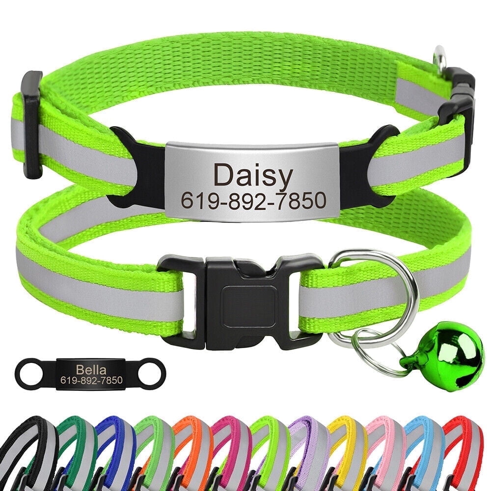 Pet Artist Nylon Reflective Cat Collar Safety Breakaway and ...