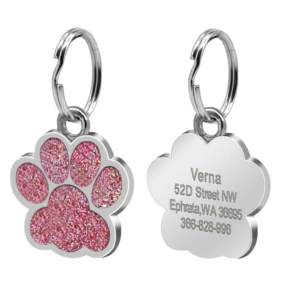Pet Artist PAW Pet Dog Tags Glitter Personalized Cat Puppy ID Tag ...