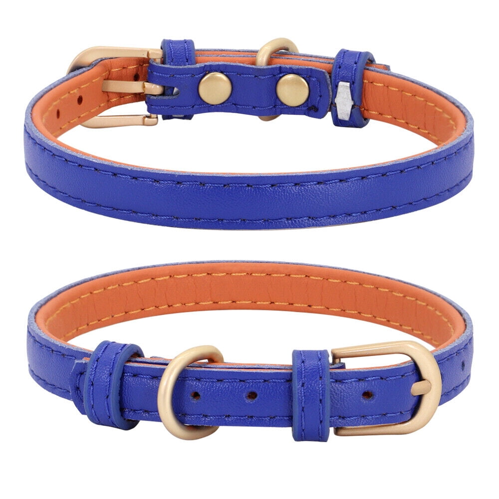 Pet Artist PU Leather Cat Collars Small Dog Pet Puppy Soft Padded ...