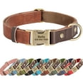 Pet Artist PU Leather Personalized Dog Collar with Custom ID Metal ...