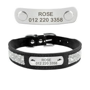 Pet Artist Soft Leather Pet Dog Collar Gold Rivet Studded Adjustable ...