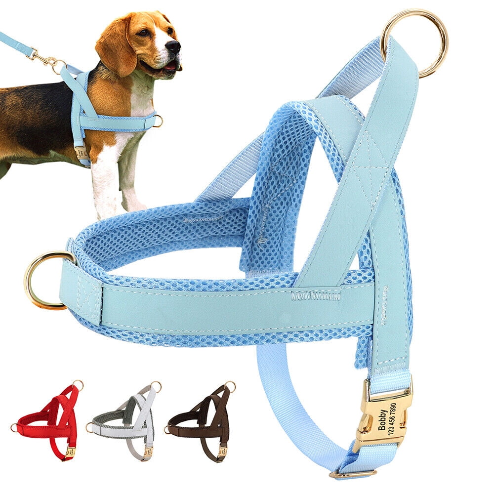 Pet Artist Personalized Dog Harness with Name ID Front Leading No Pull ...