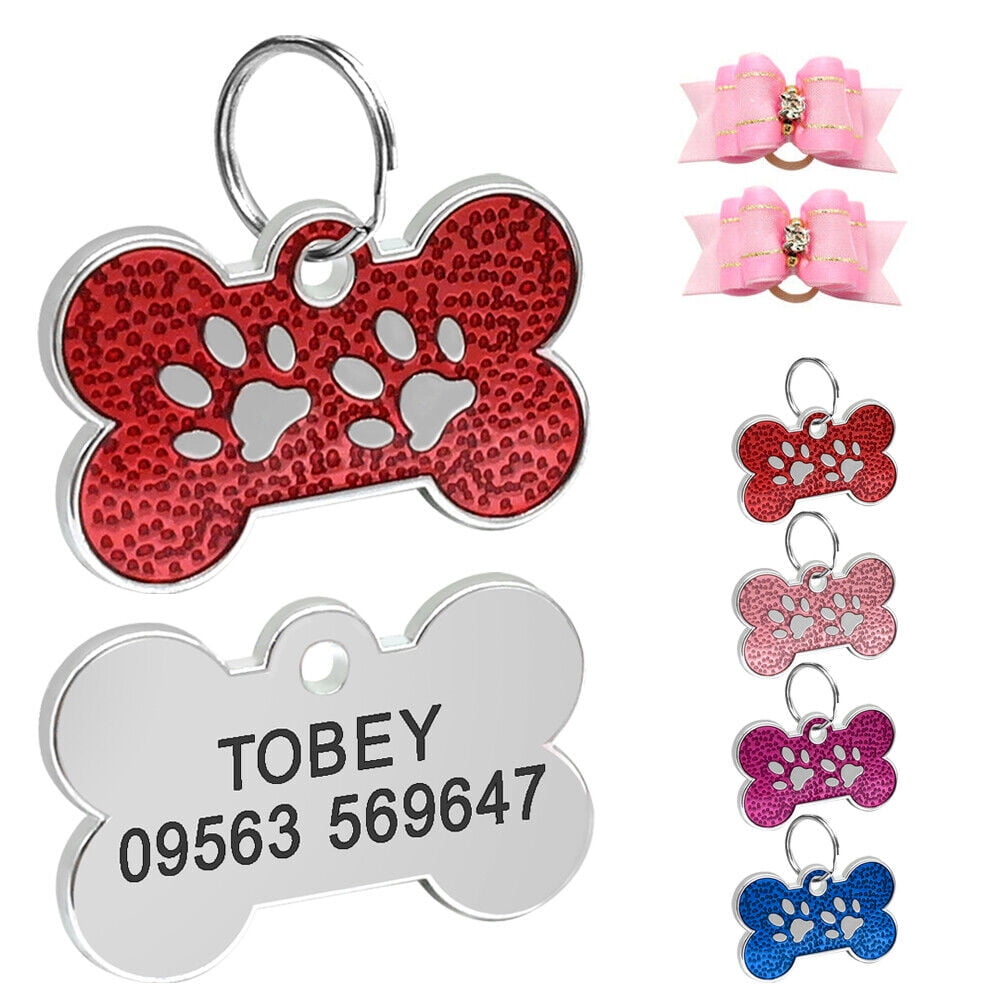 Pet Artist Personalized Dog Tags Engraved Cat Puppy Pet ID Name Collar ...