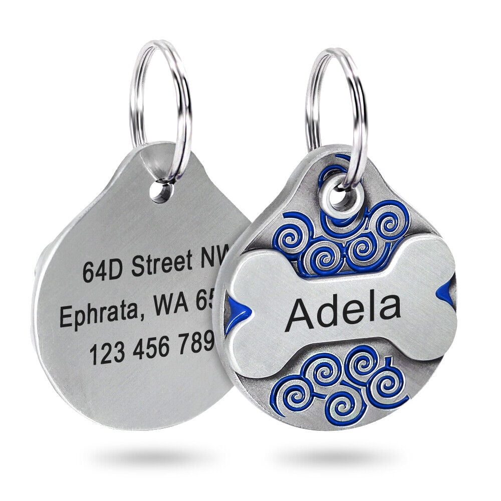 Pet Artist Personalized Dog Tags Engraved Pet Name Cat Puppy Pet ID ...