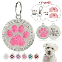 Pet Artist Custom Bling Glitter Dog Collar Personalized Pet Puppy ID ...
