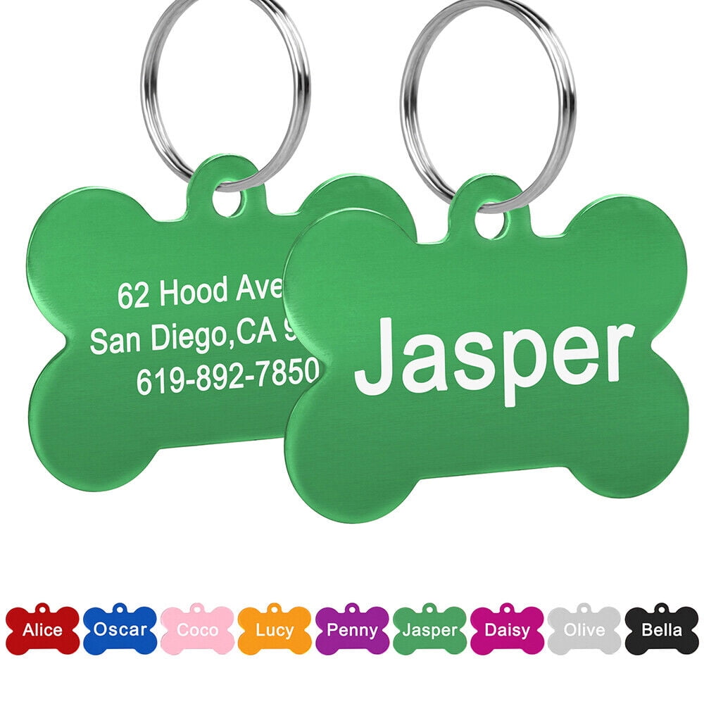 Pet Artist Personalized Pet Name ID Tags for Dog, Custom Double Sided ...