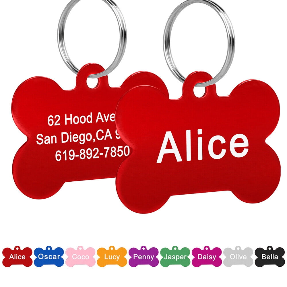Pet Artist Personalized Pet Name ID Tags for Dog, Custom Double Sided ...