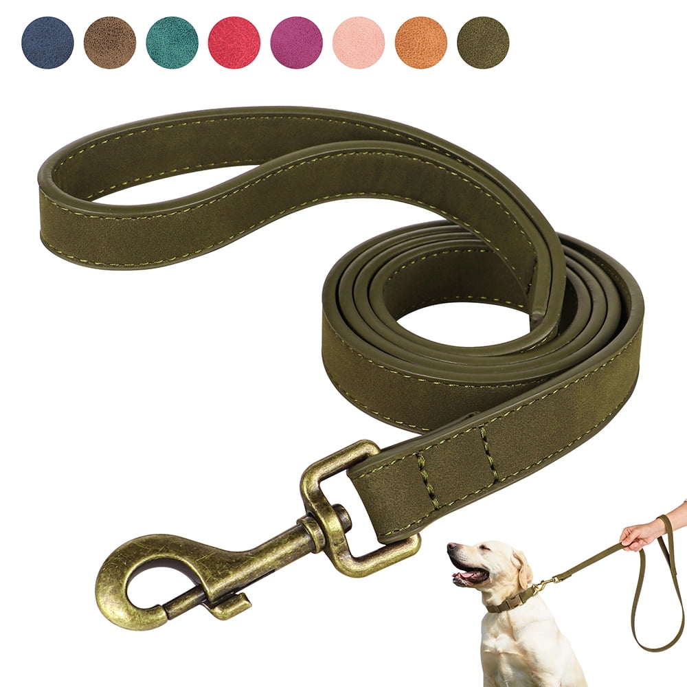 Pet Artist Soft Leather Dog Leash Pet Walking Training Leashes with ...