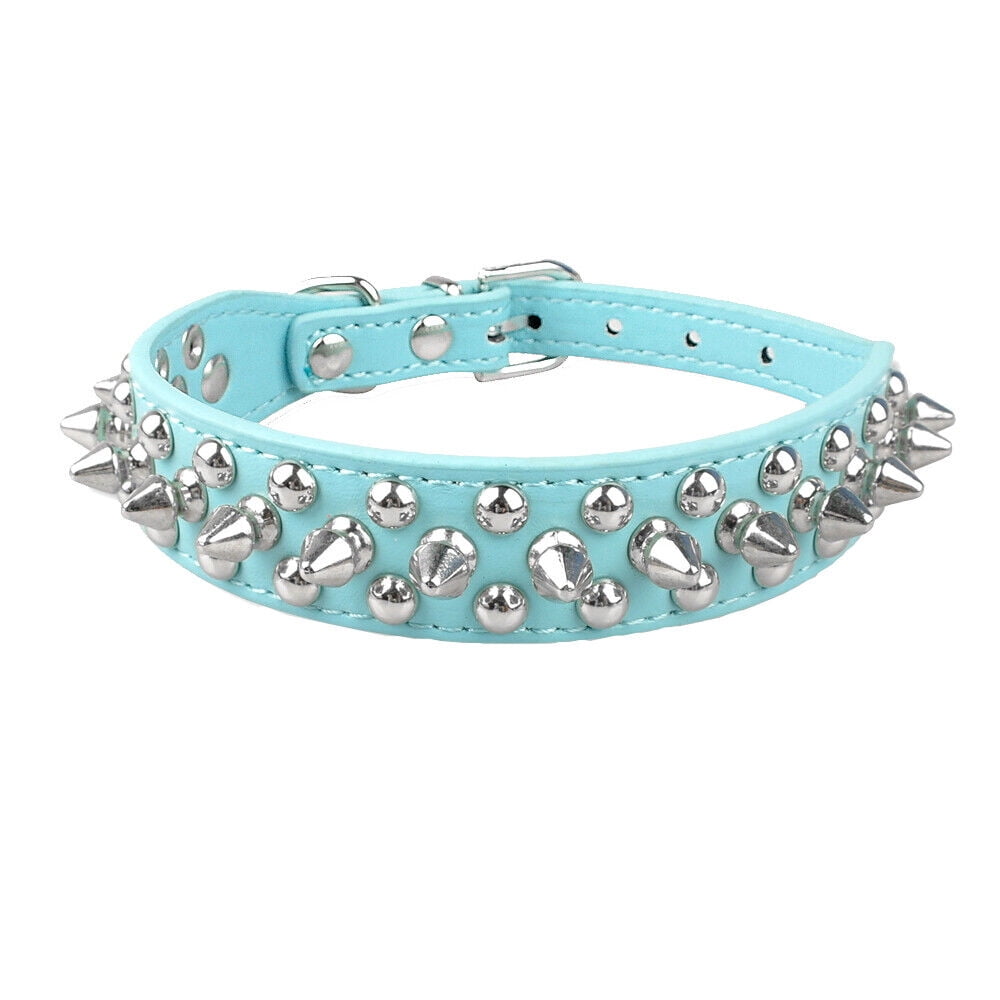Pet Artist Spiked Studded Rivets PU Leather Small Dog Puppy Collars ...