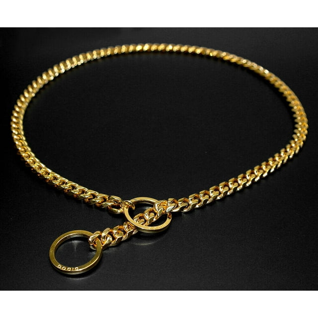 Pet Artist Stainless Steel Luxury Choke Dog Collars Training Slip Chain ...