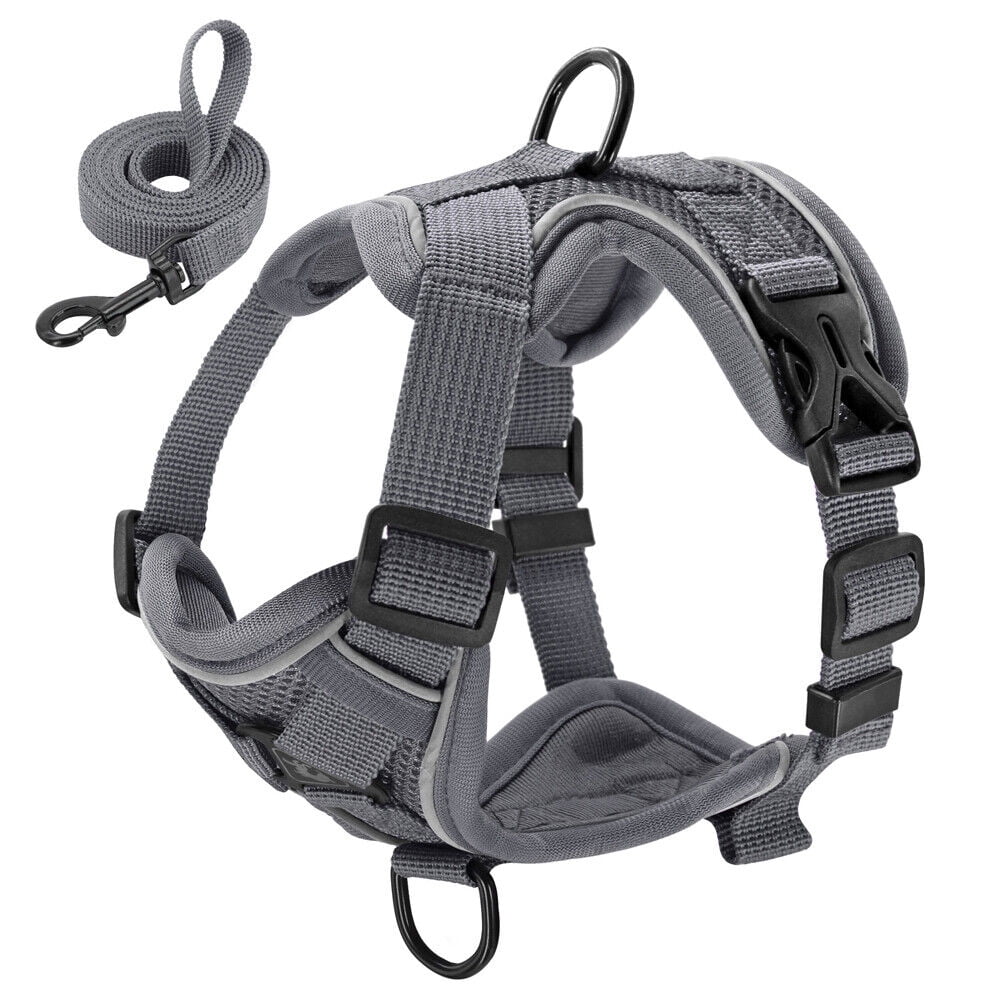 Pet Artist Step In Dog Harness and Walking Leash Set Reflective Mesh ...