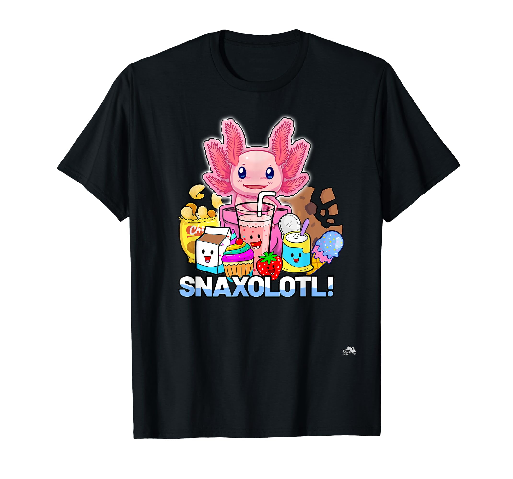 Pet Axolotl - Snaxolotl - Cute Snacks, Funny Kawaii T-Shirt - Walmart.com