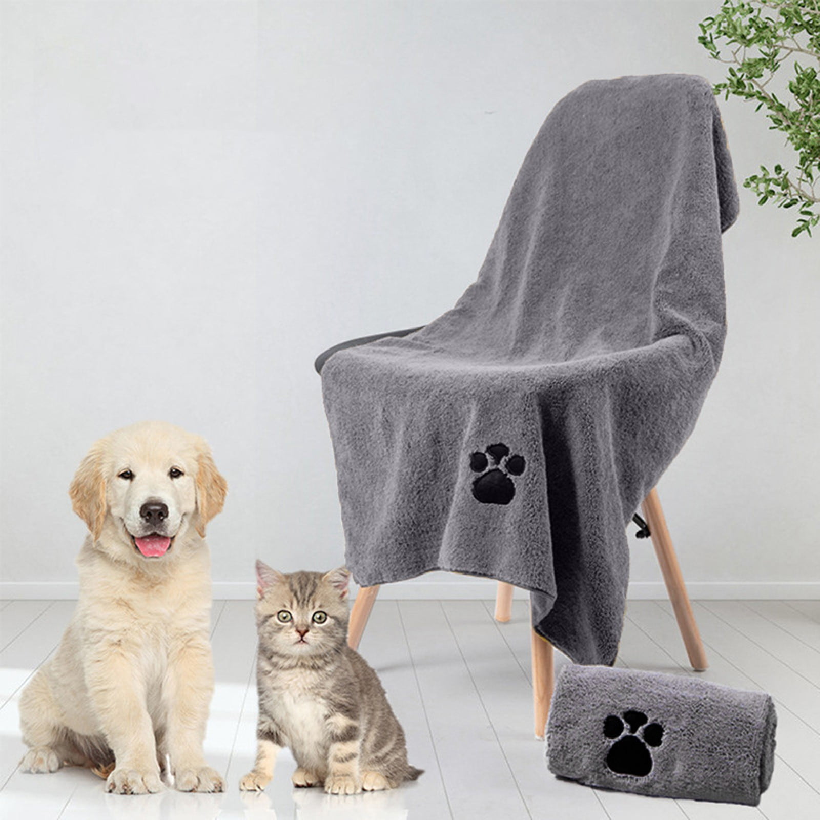 Pet Bath Mat Ultra Absorbent Extra Large & Thick Microfiber Towel For ...