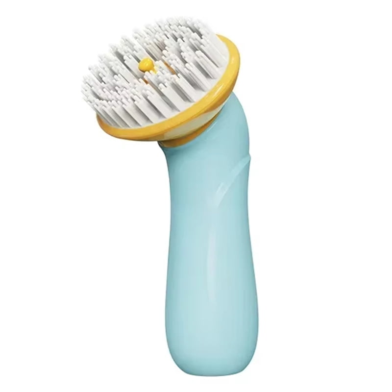Pet Bathing Brush with Shampoo Dispenser, Soft Silicone Rubber Bristles ...