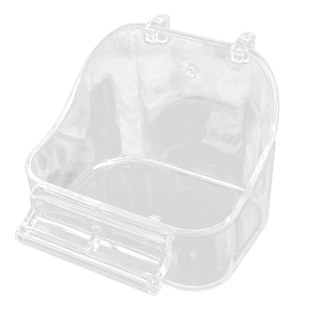 Pet Bird Bath Box Parrot Bathing Tub Bird Cage Accessory for Parakeet ...