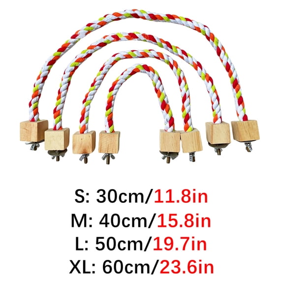 Pet Bird Bite Toys Parrot Color Cotton Rope Toys Elastic Parrot ...