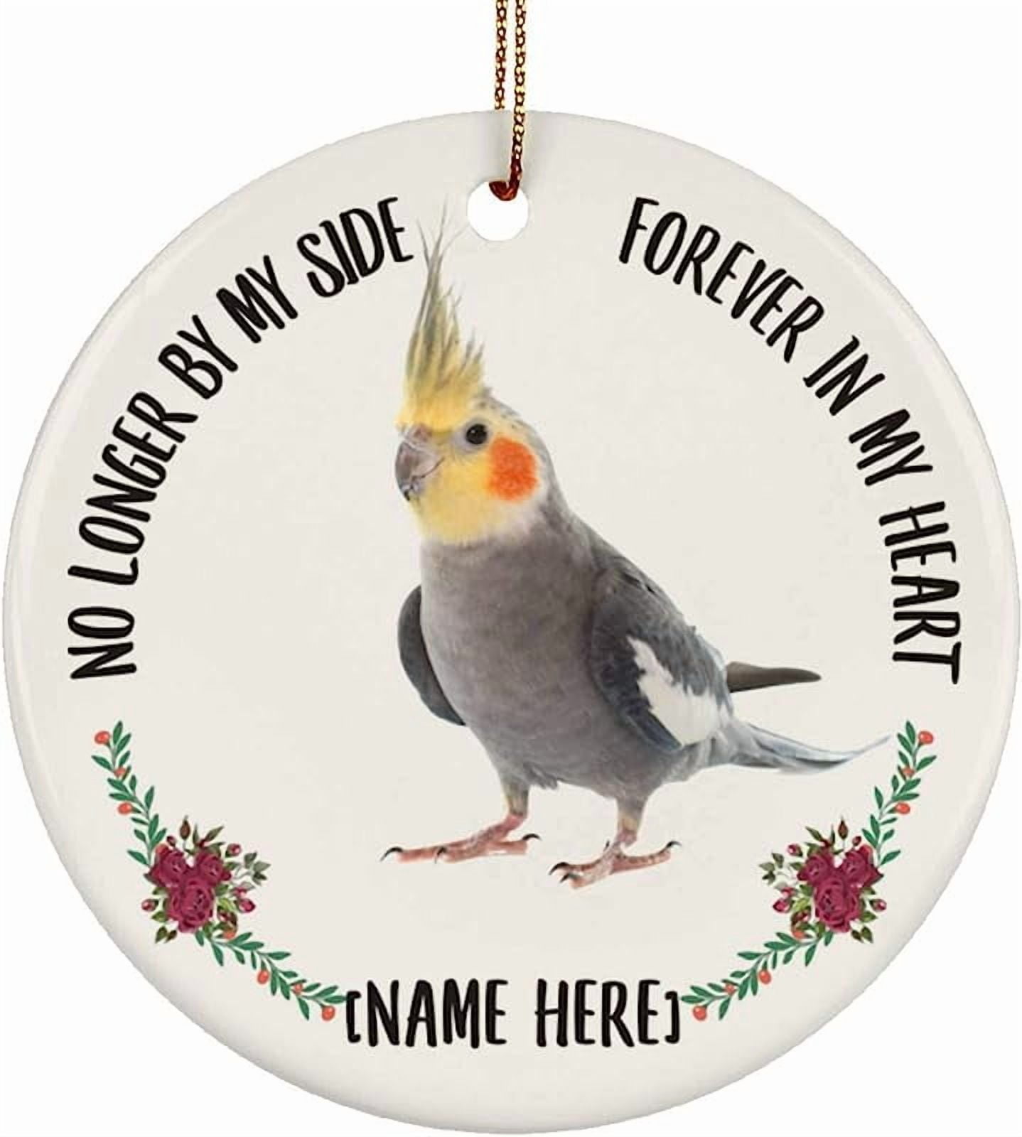 Pet Bird Memorial Ornament, Custom Cockatiel Remembrance Decoration ...