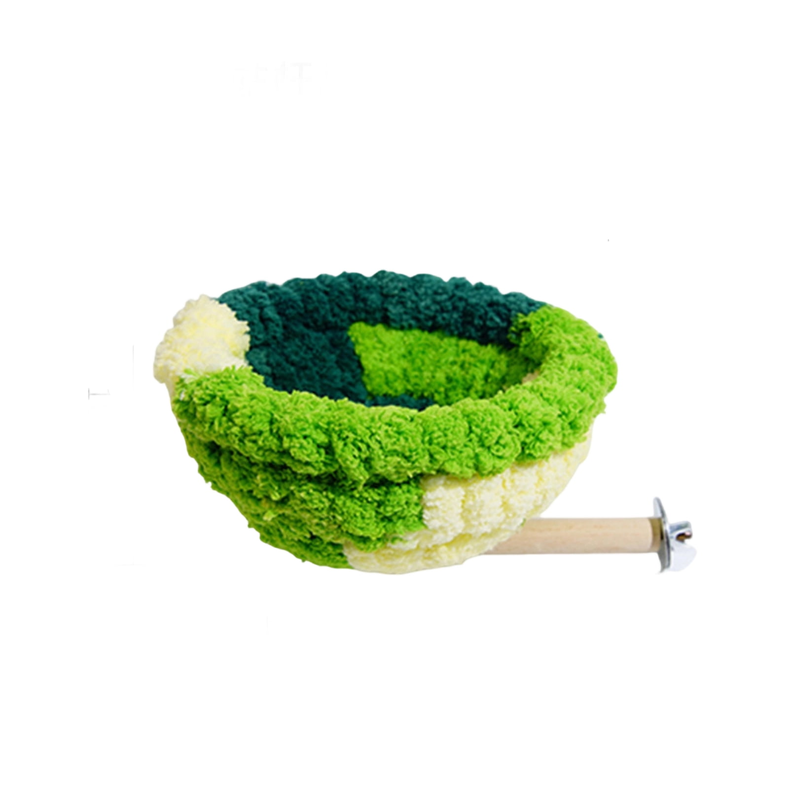 Pet Bird Sleeping Hut with Perch, Soft Cotton Hanging Nest with Wooden ...