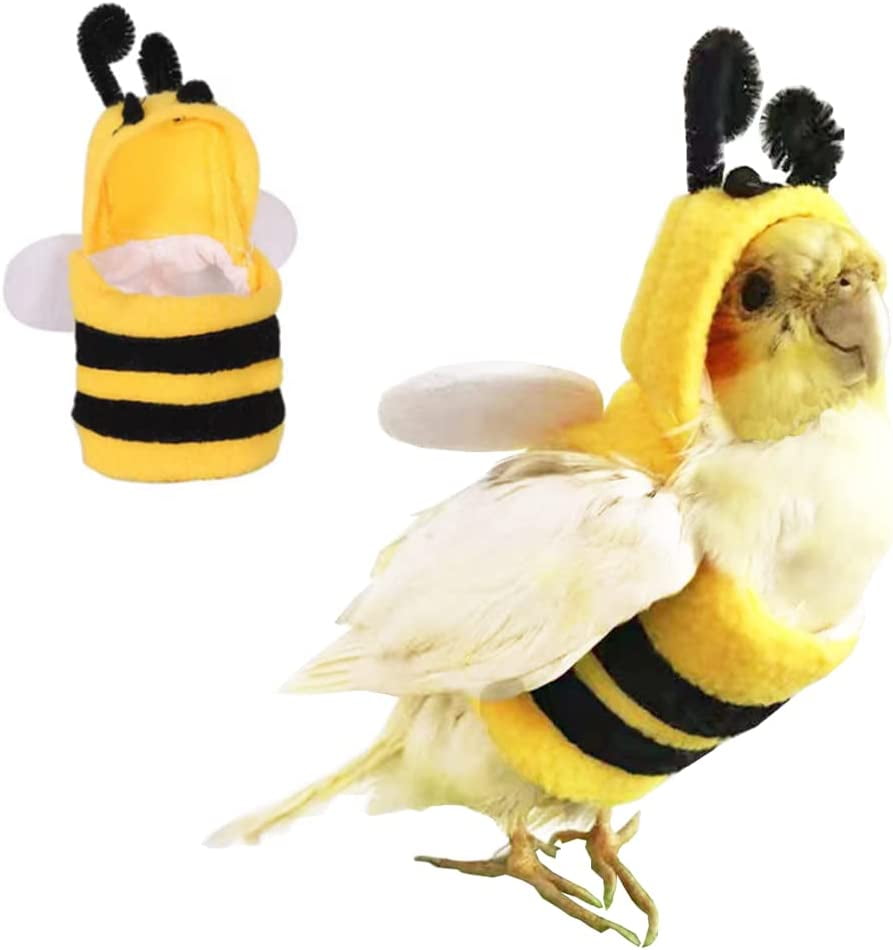 Pet Birds Costume Small Animals Clothes Birds Cosplay Outfit Bee Shaped ...