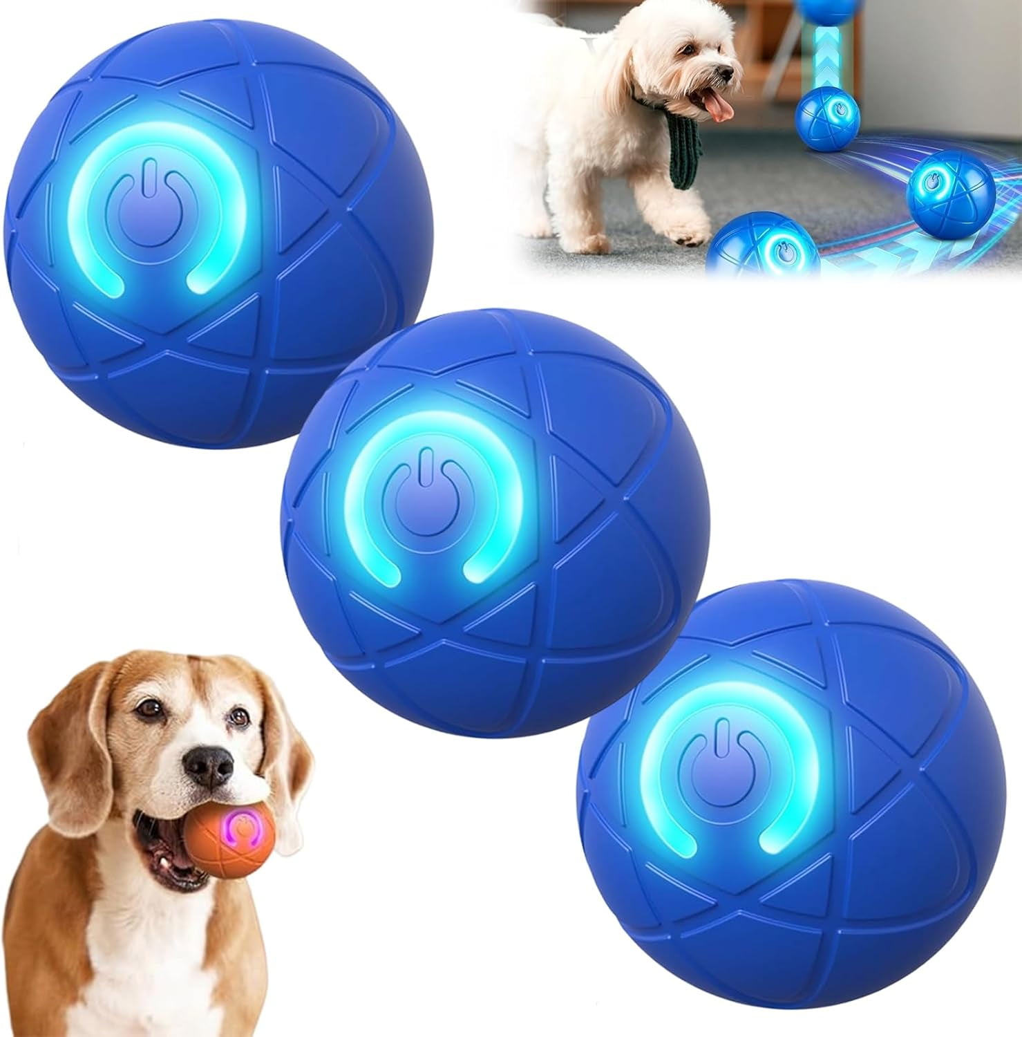 Pet Bounce Ball for Dogs, Unpredictable Bouncing Trajectory, Smart ...