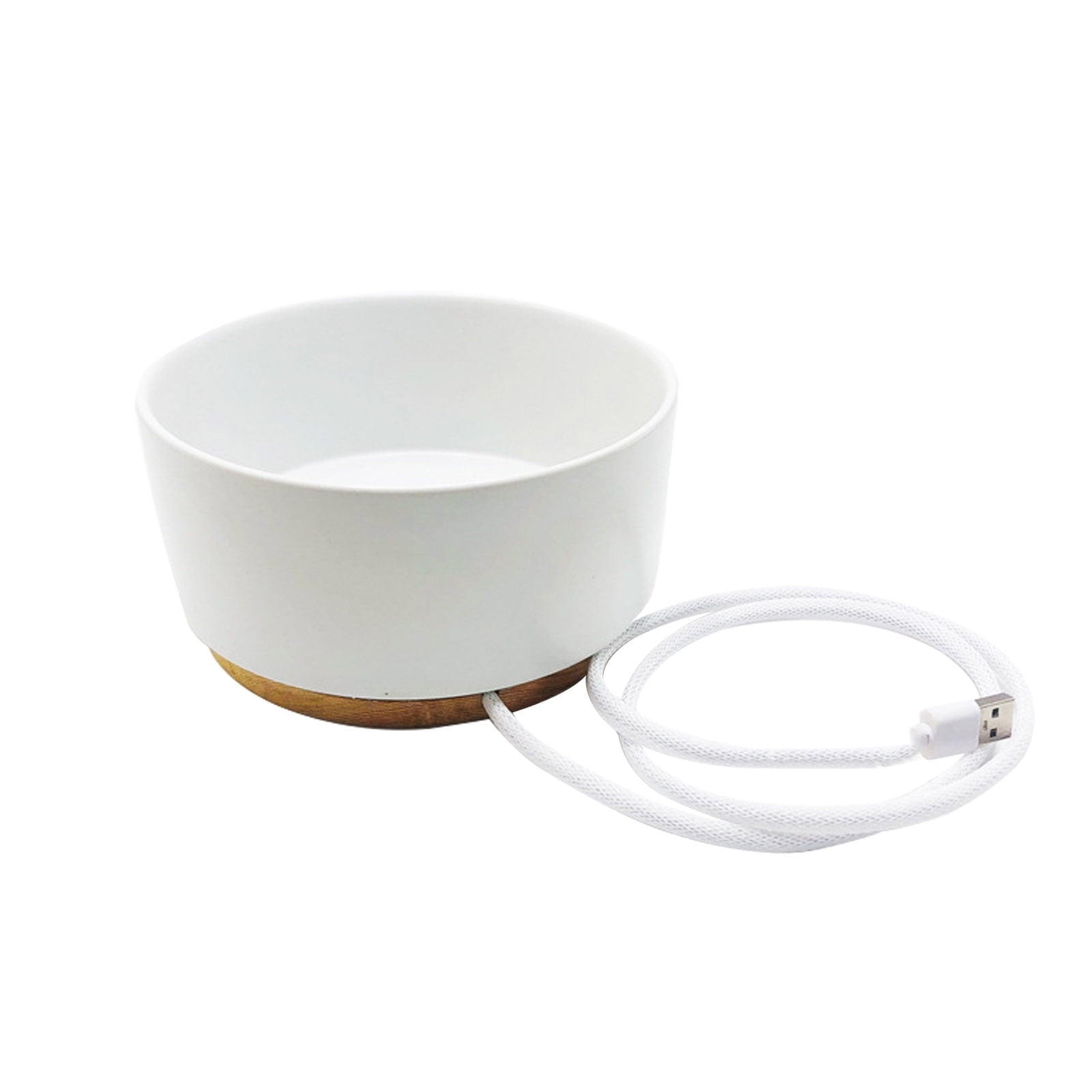 QII LU Heated Pet Bowl, Ceramic, USB Powered, Constant Temperature ...