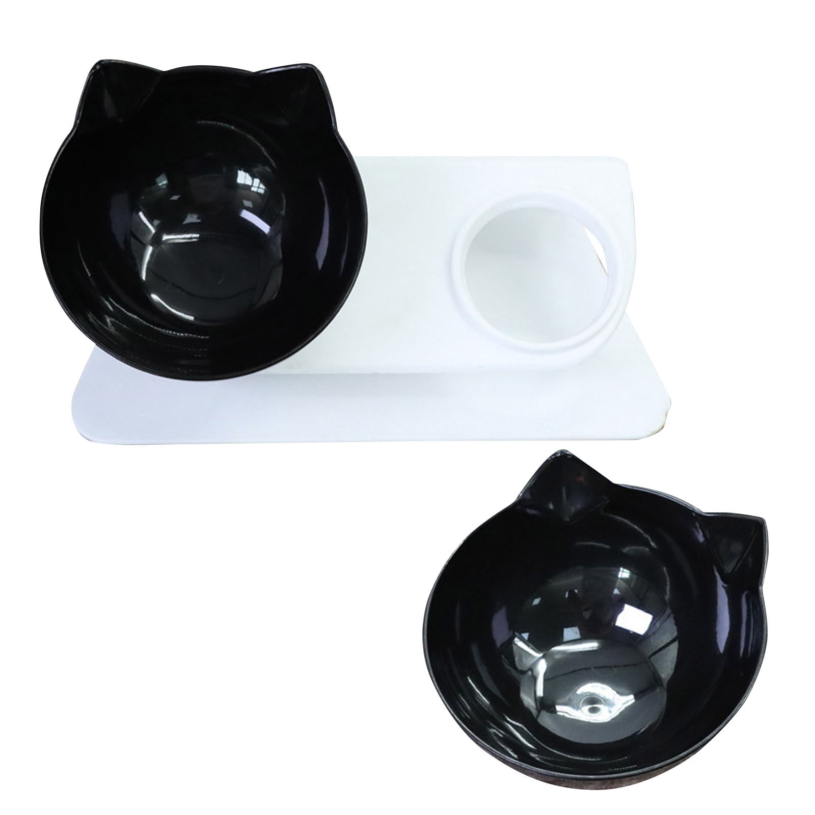 Pet Bowl Set Auto Flow Water & Food Dispenser For Dogs/Cats Tip Double ...