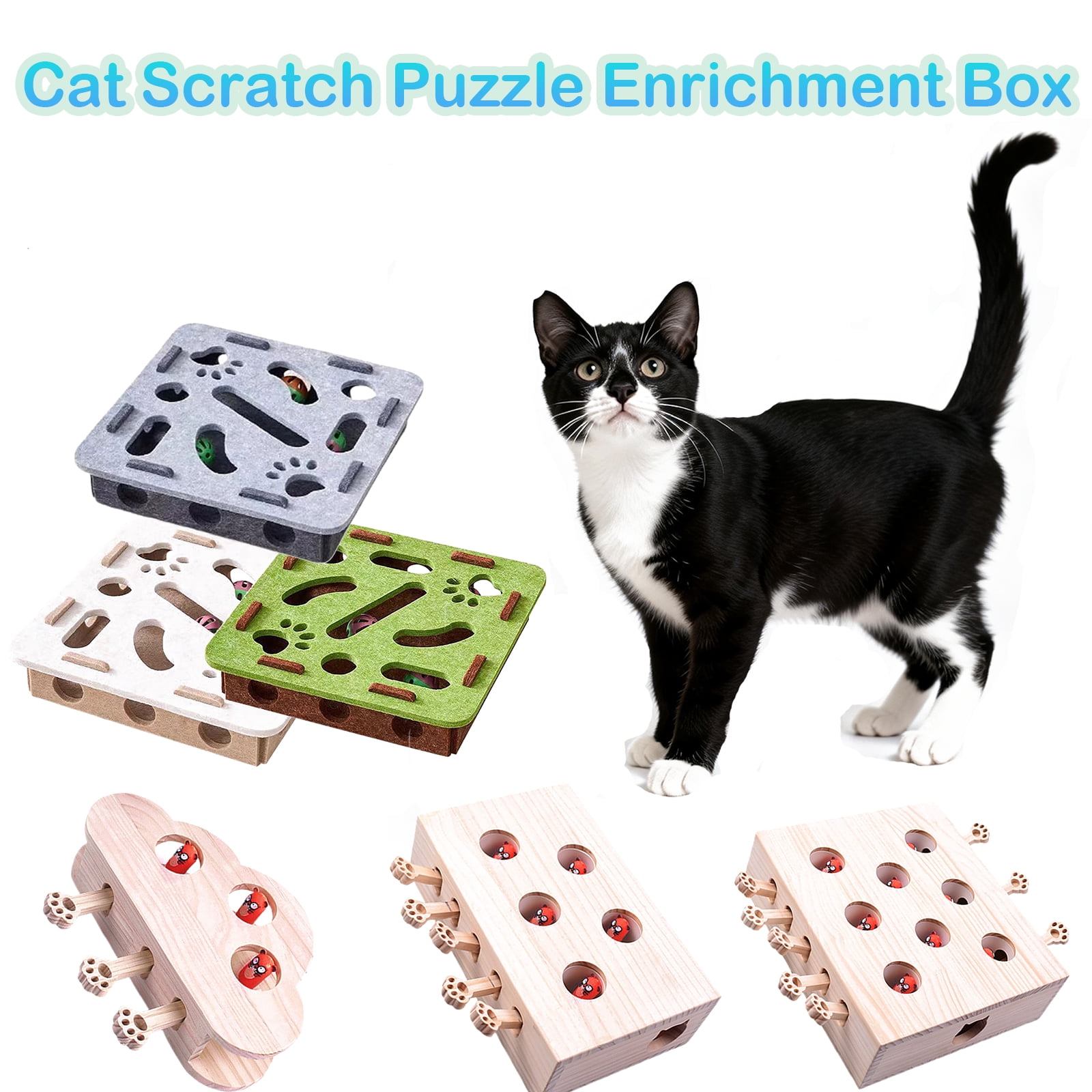 Pet Box Interactive Construction Digging Puzzle Toy for Indoor Pets ...