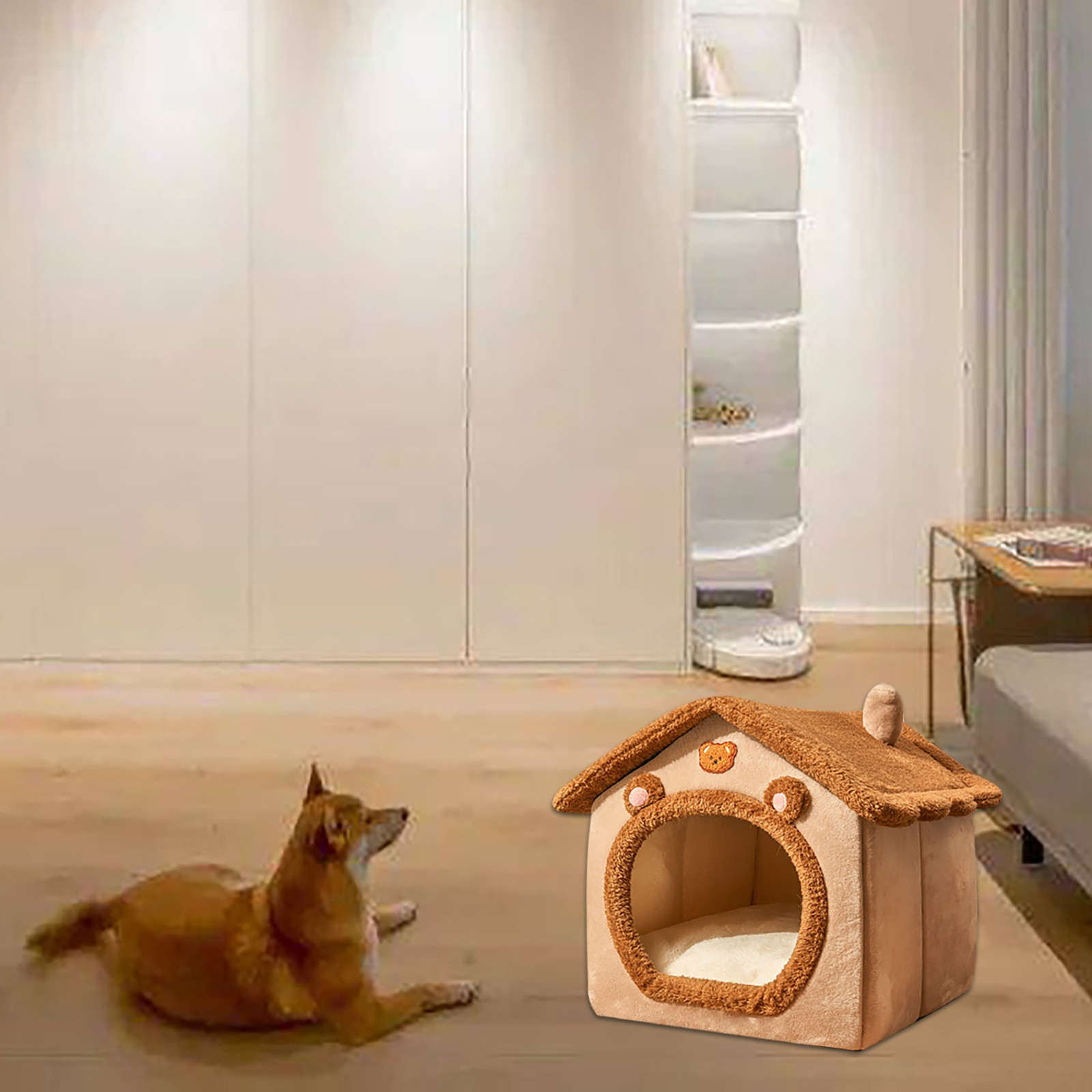 Pet Boxes for Nesting Cute Cat For Indoor Cats Dog Bed With Cover M ...