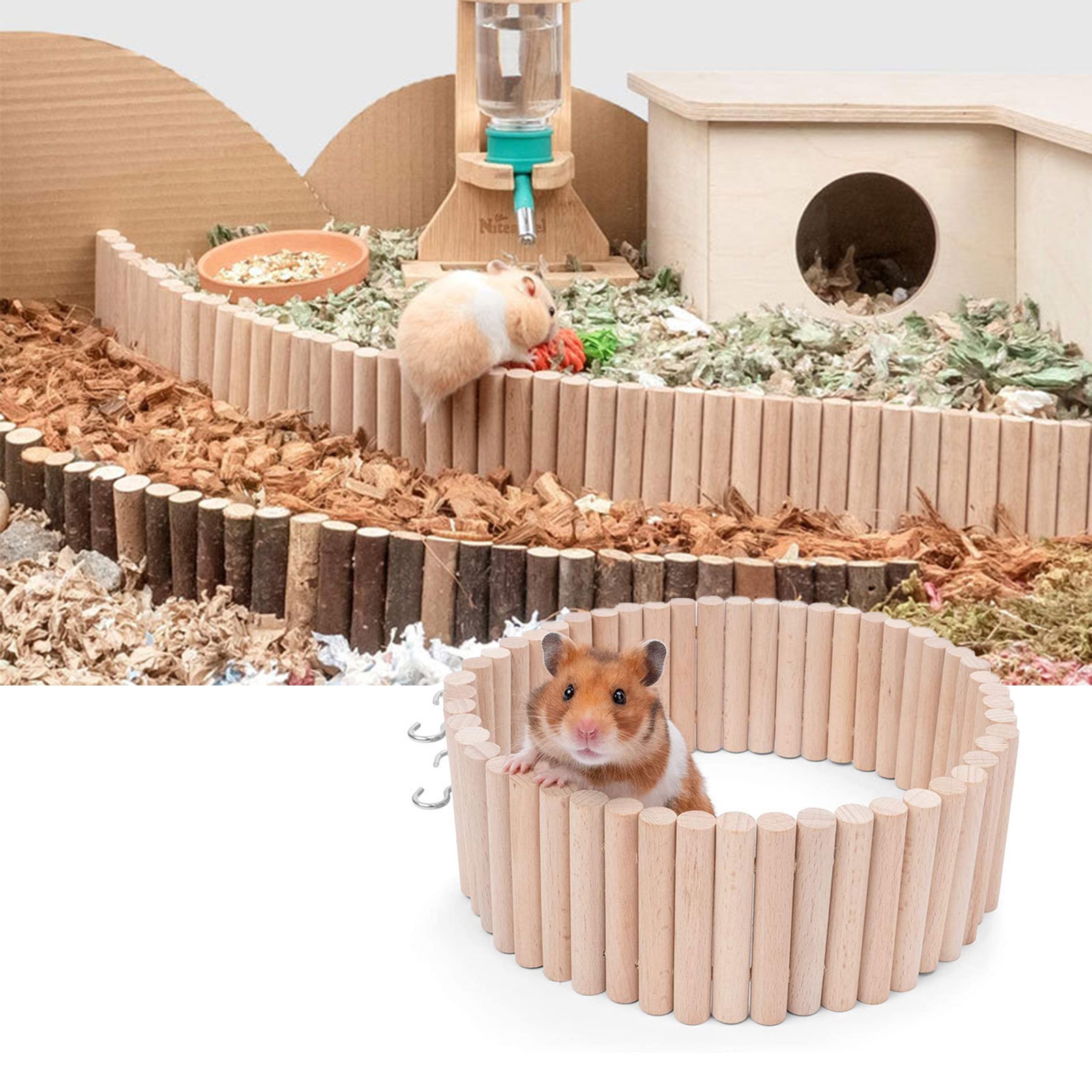 Pet Bridge Toy Bur-free Bite Resistant Natural Wood Hamster Parrot ...