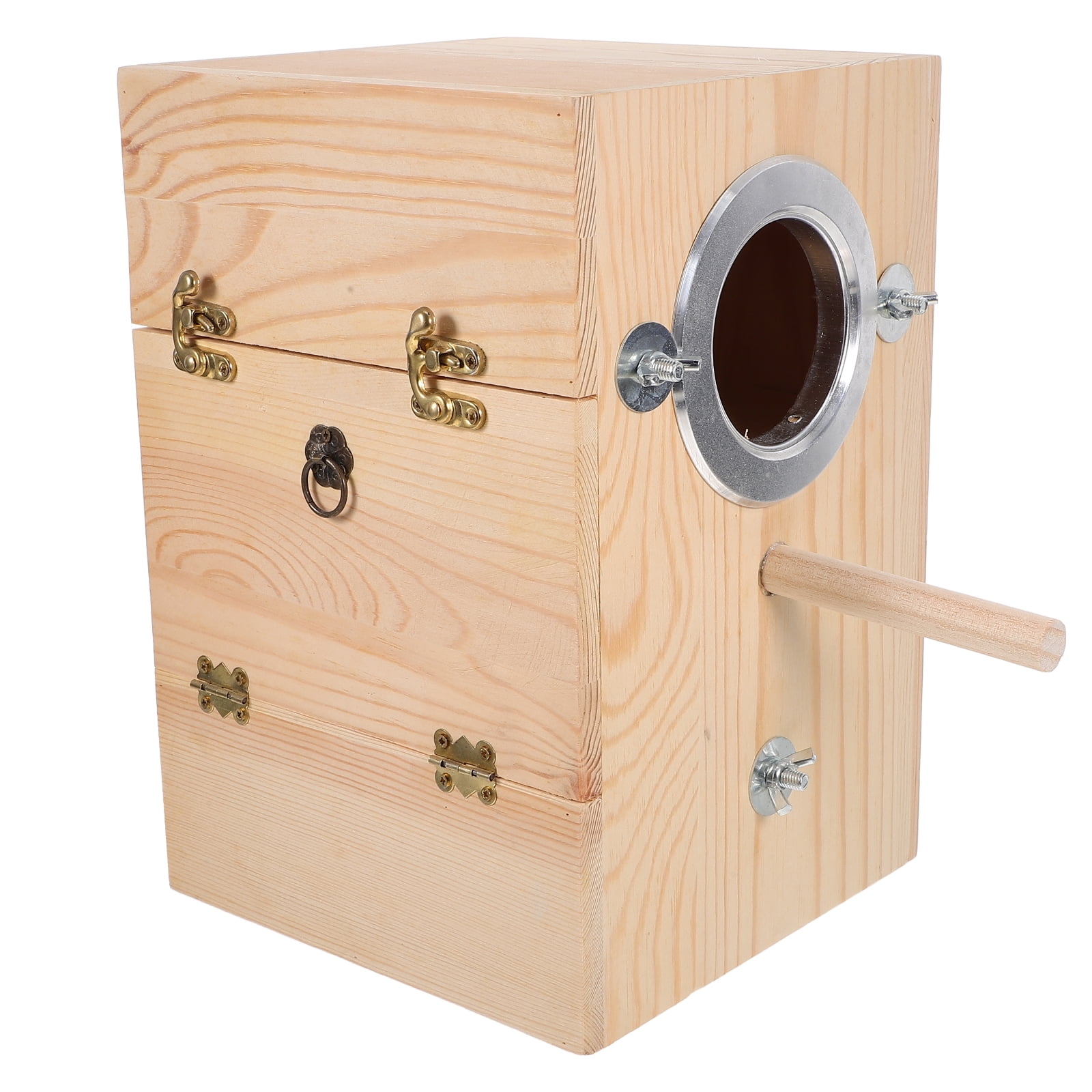 Pet Budgie Breeding Boxes Wooden Bird Nest Cockatiel Nesting Parakeet ...