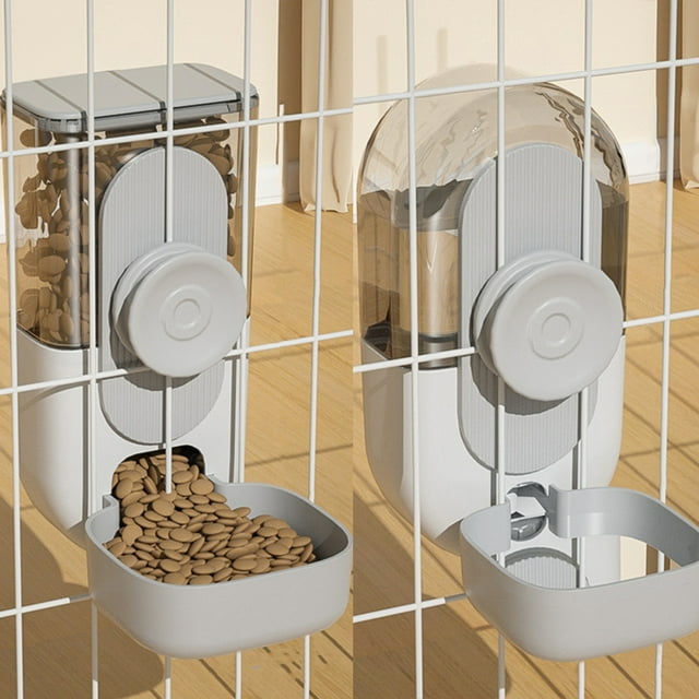 Pet Cage Hanging Feeder Water Dispenser, Hanging Gravity Auto Feeder ...
