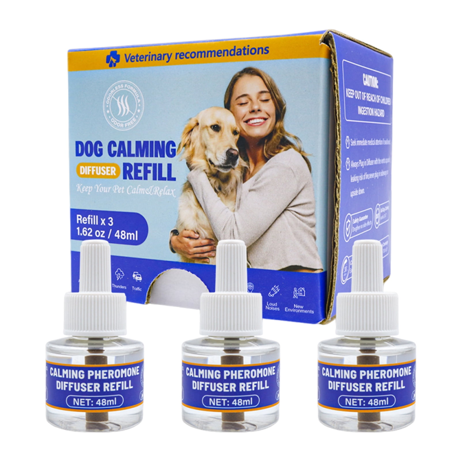 Pet Calming Diffuser, 3 in 1 Pheromone Therapy for Dogs, Reduces ...