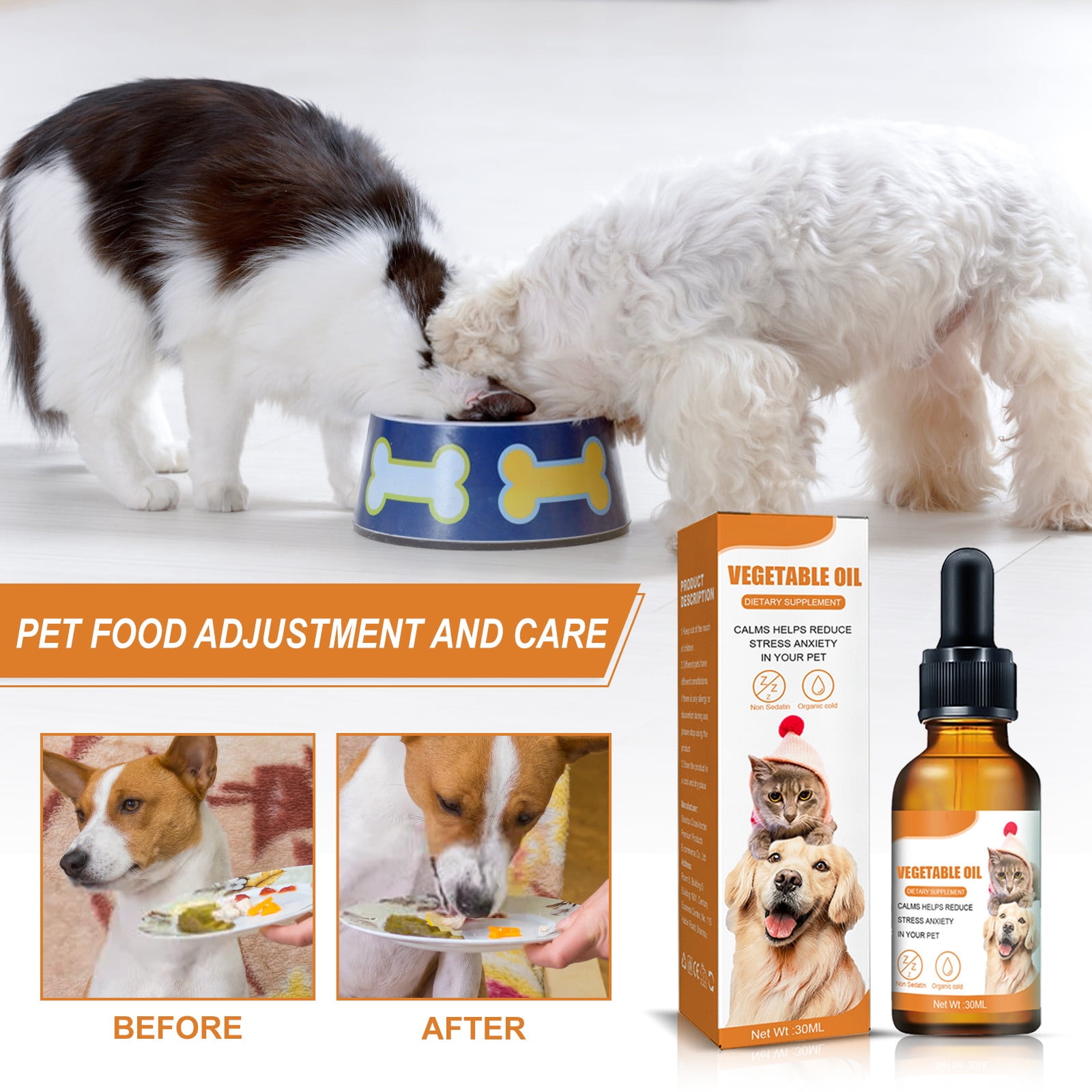 Pet Calming Drops for Dogs and Cats - Natural Anxiety Relief, Dog ...