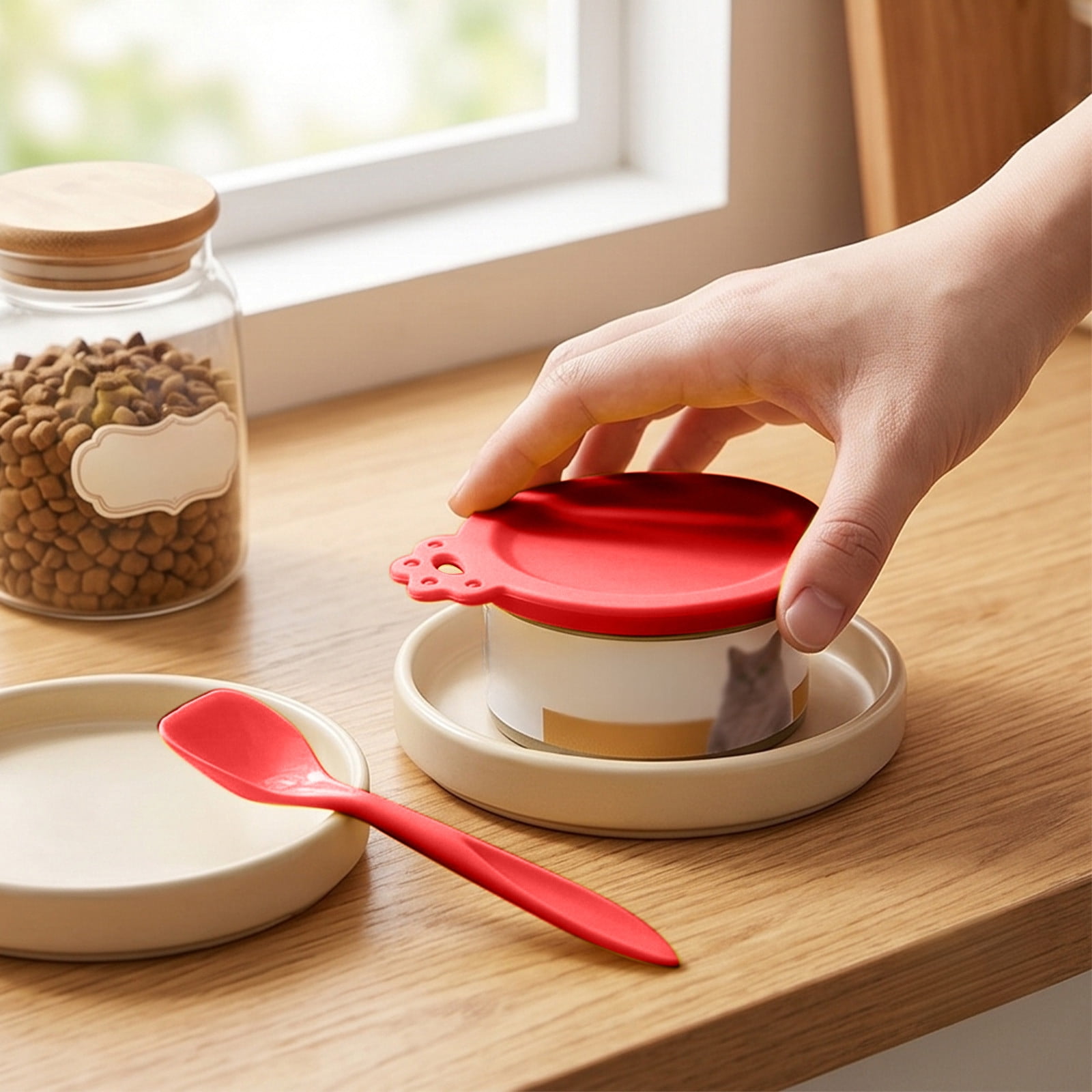 Pet Can Lid Silicone Closure Airtight 3-in-1 Food Grade Protective Seal ...