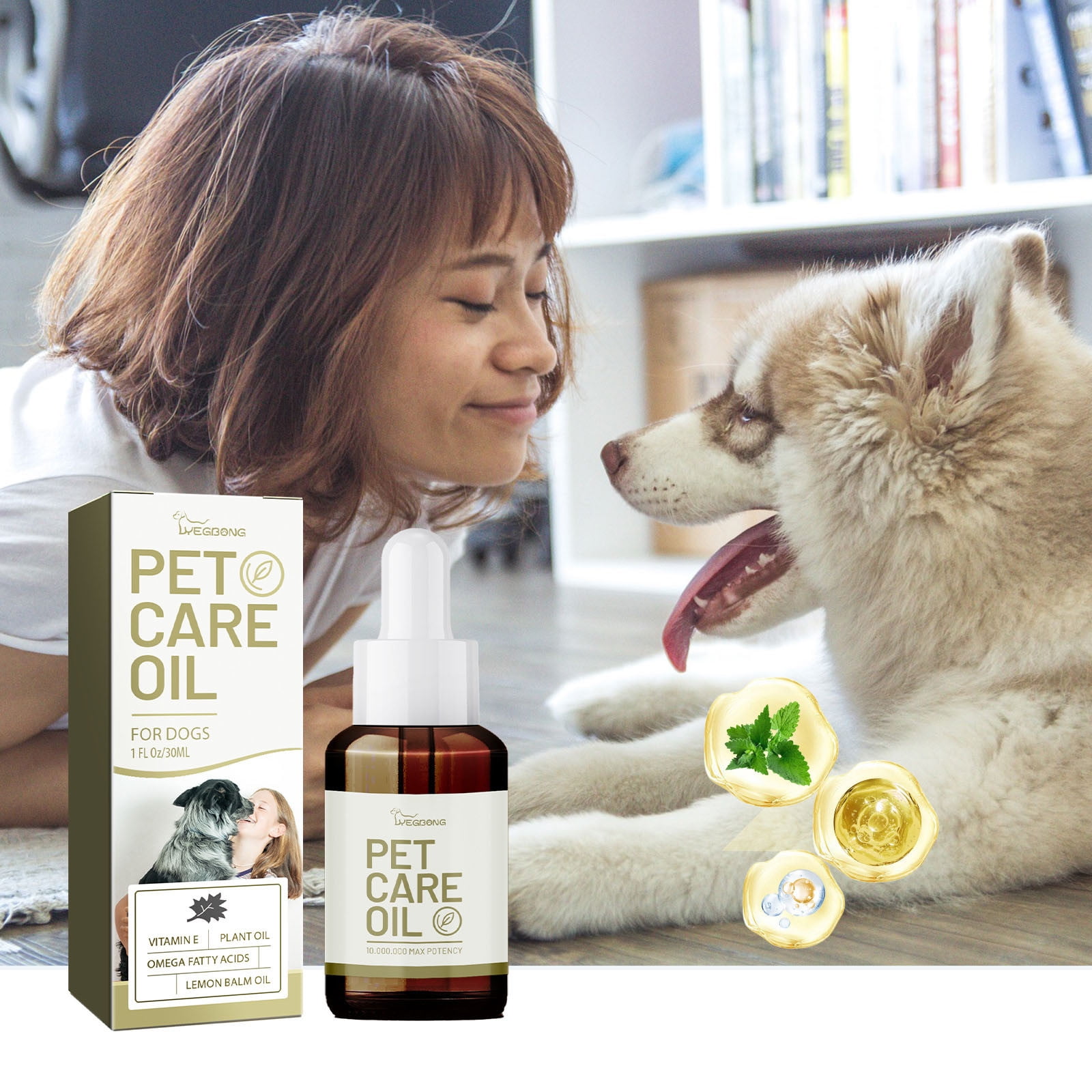 Pet Care Oil 30ml | Natural Moisturizing Treatment Oil for Dogs Cats ...