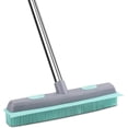 Pet Carpet Hair Rubber Broom with 49inch Long Handle, Portable ...