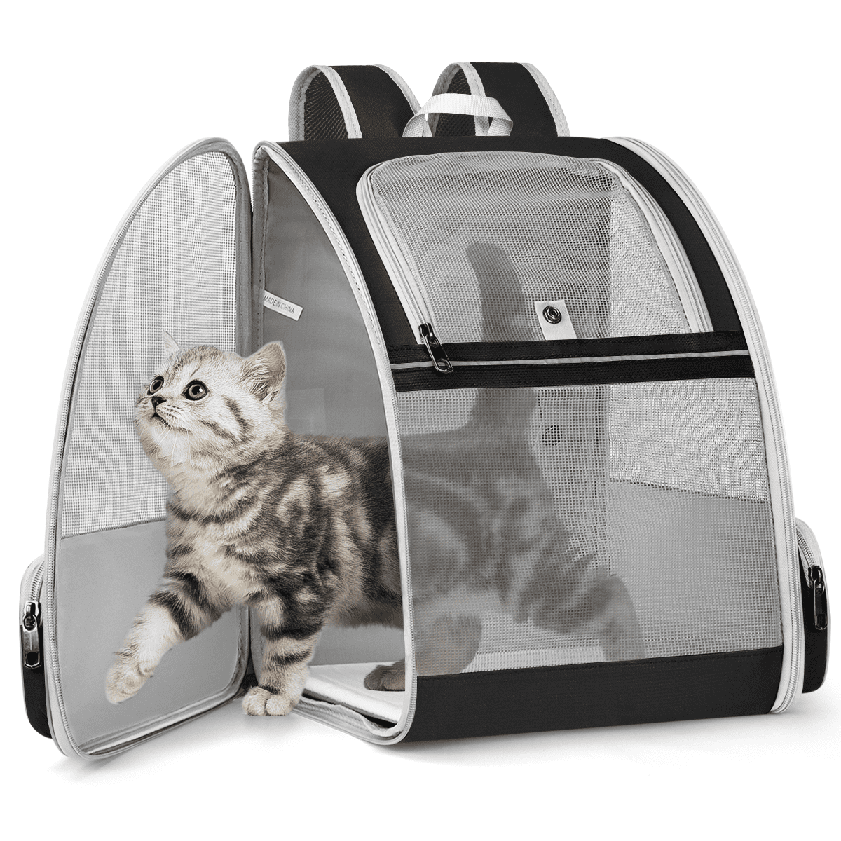 Large Pet Carrier Backpack for Dogs, Cats up to 18lbs, Ventilated Mesh ...