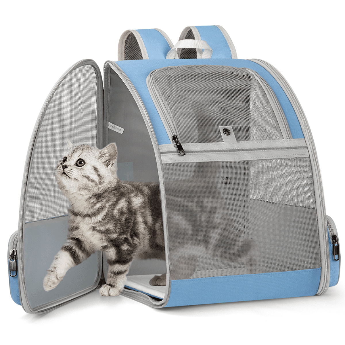 Blue Airline-Approved Pet Backpack, Holds up to 18lbs, For Dogs & Cats ...