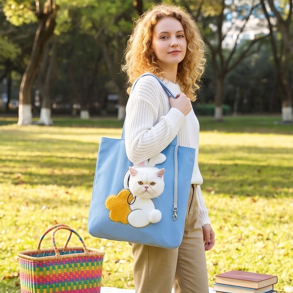 Pet Carrier Bag Large 17.32in Head Out Dog Sling Tote for Small Dogs ...