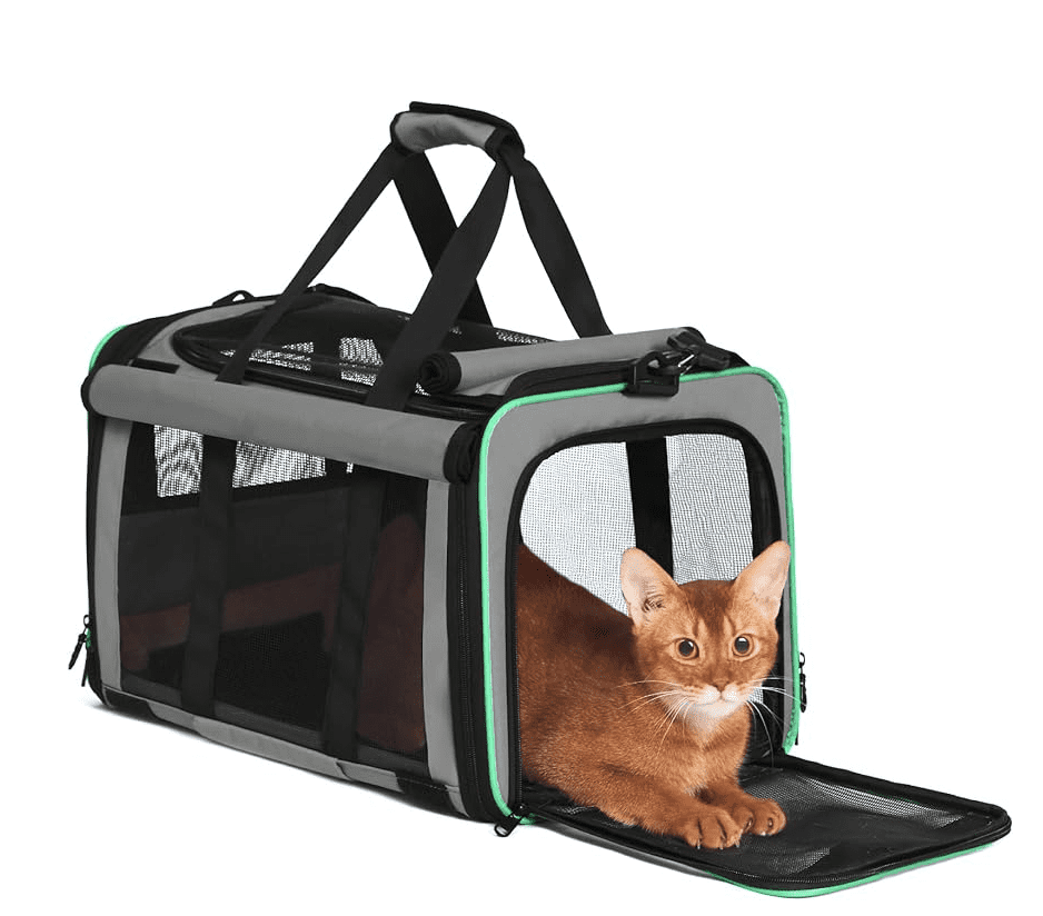 Pet Carrier, Collapsible Airline Approved Dog Cat Carrier, Soft Top ...