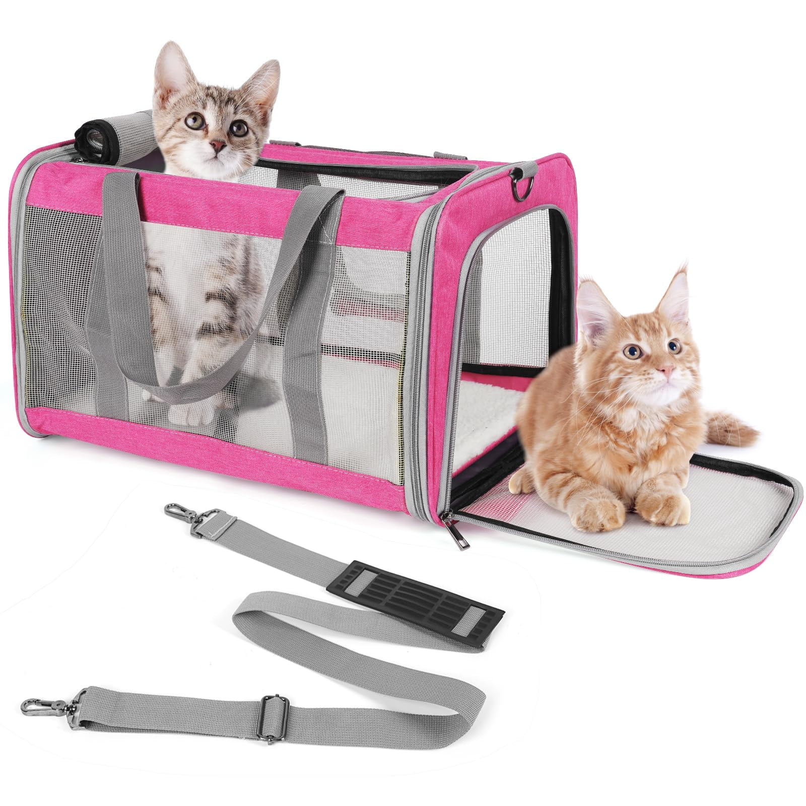 Pet Carrier for Large Cats of 20 Lbs, Collapsible Carrier Bag for Big ...