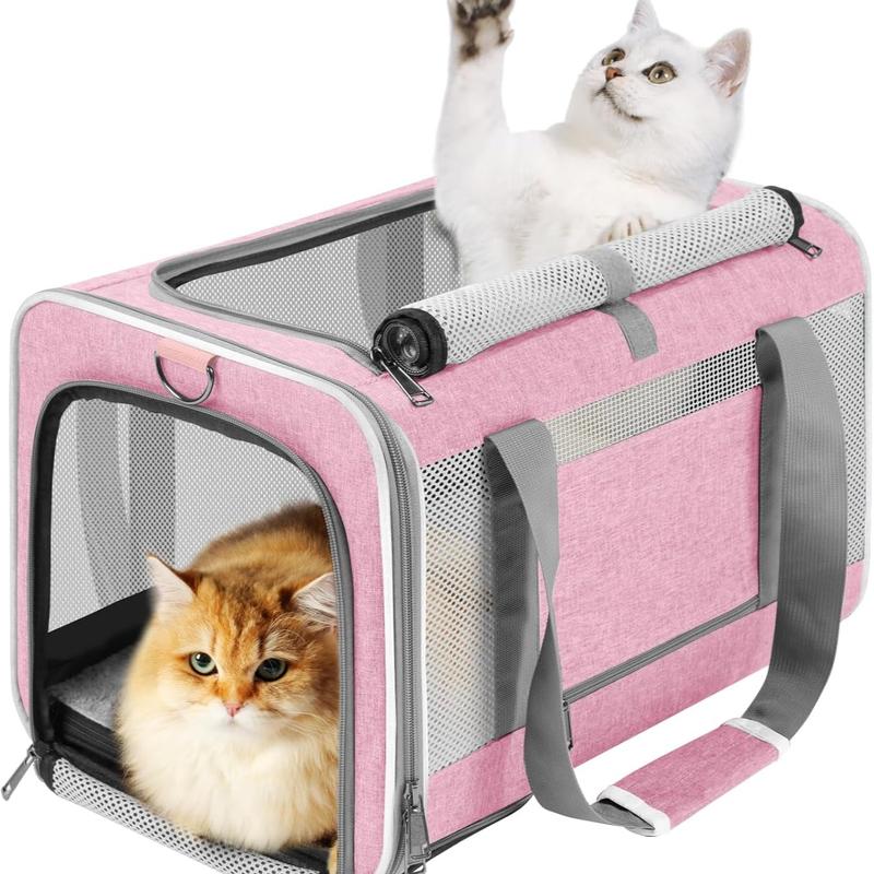 Pet Carrier for Large Cats 20 lbs+ / Soft Sided Small Dog Travel ...