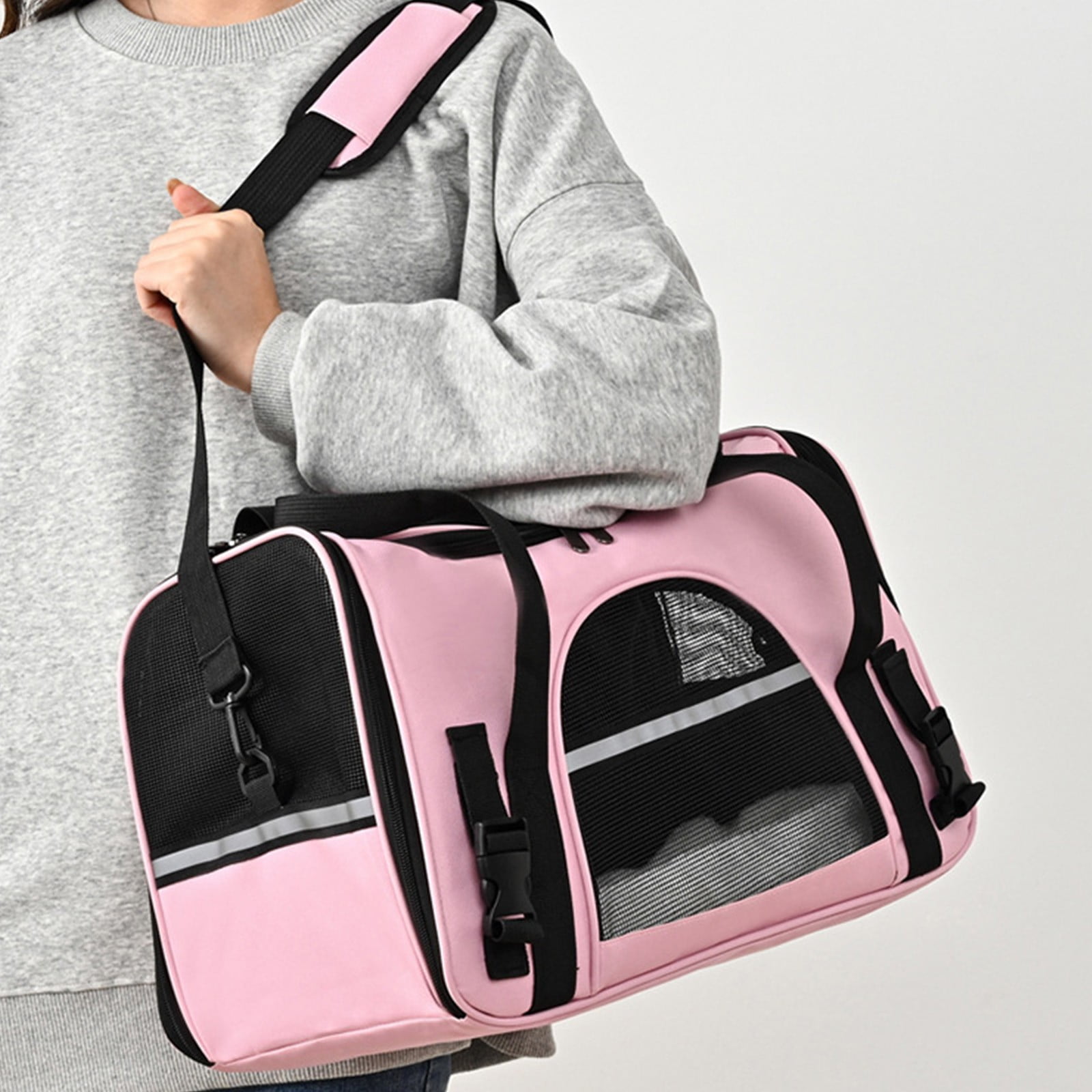 Pet Carrier, Portable Foldable Shoulder Bag, Breathable Design ...