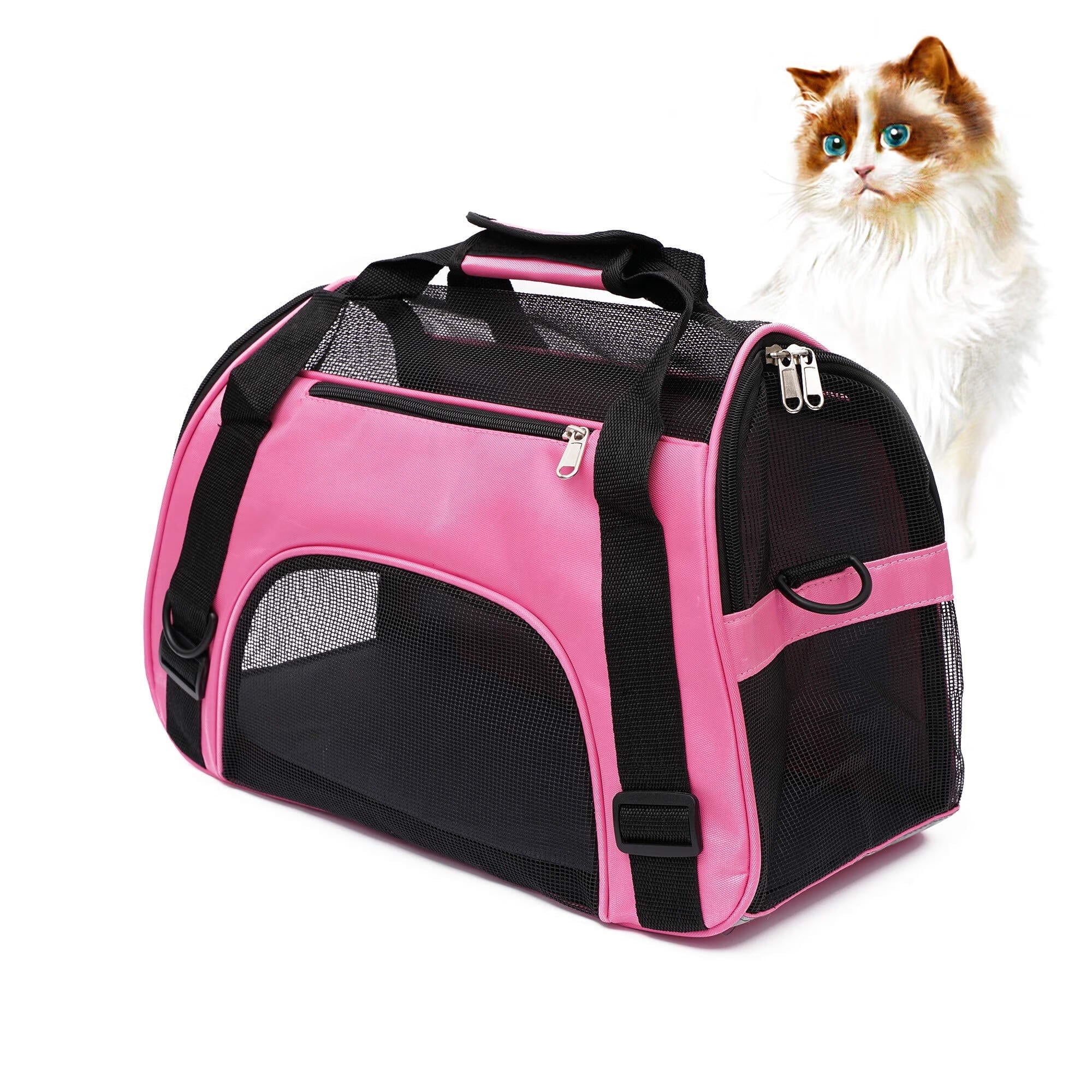 Disen Pet Carrier, Soft-Sided Travel Bag for Small Cats, Dogs, Rabbits ...