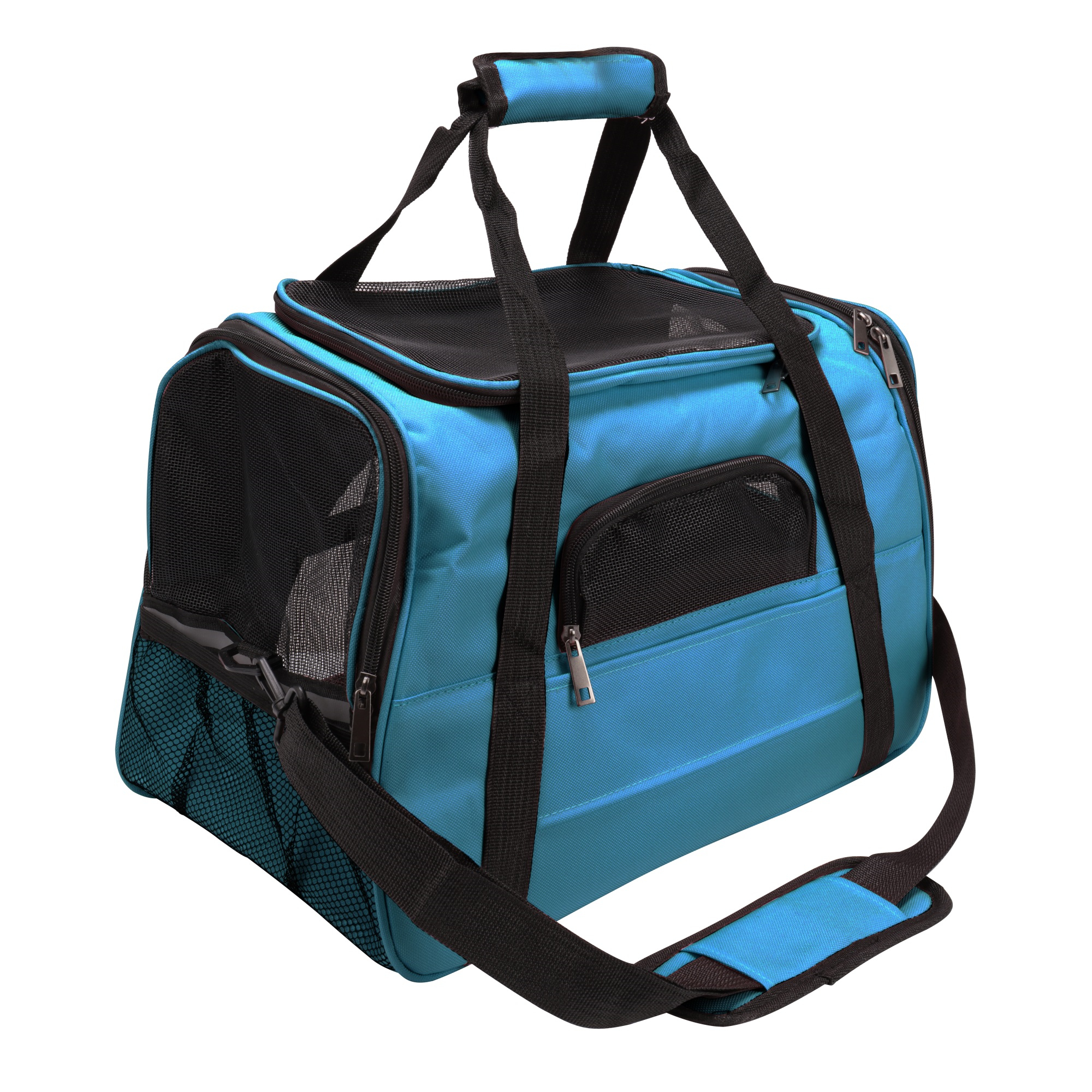 Pet Carrier Soft Sided Dog Carriers, Ventilated Mesh 4-Window Portable ...