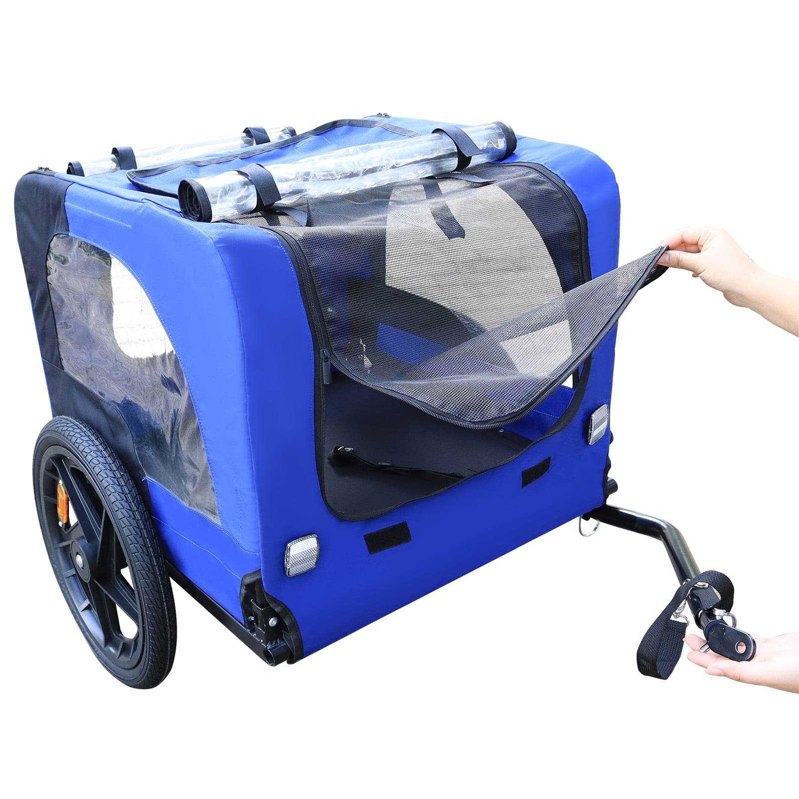 Pet Carrier Wagon with Folding Frame and 16 Inch Wheels Carrier Folding ...