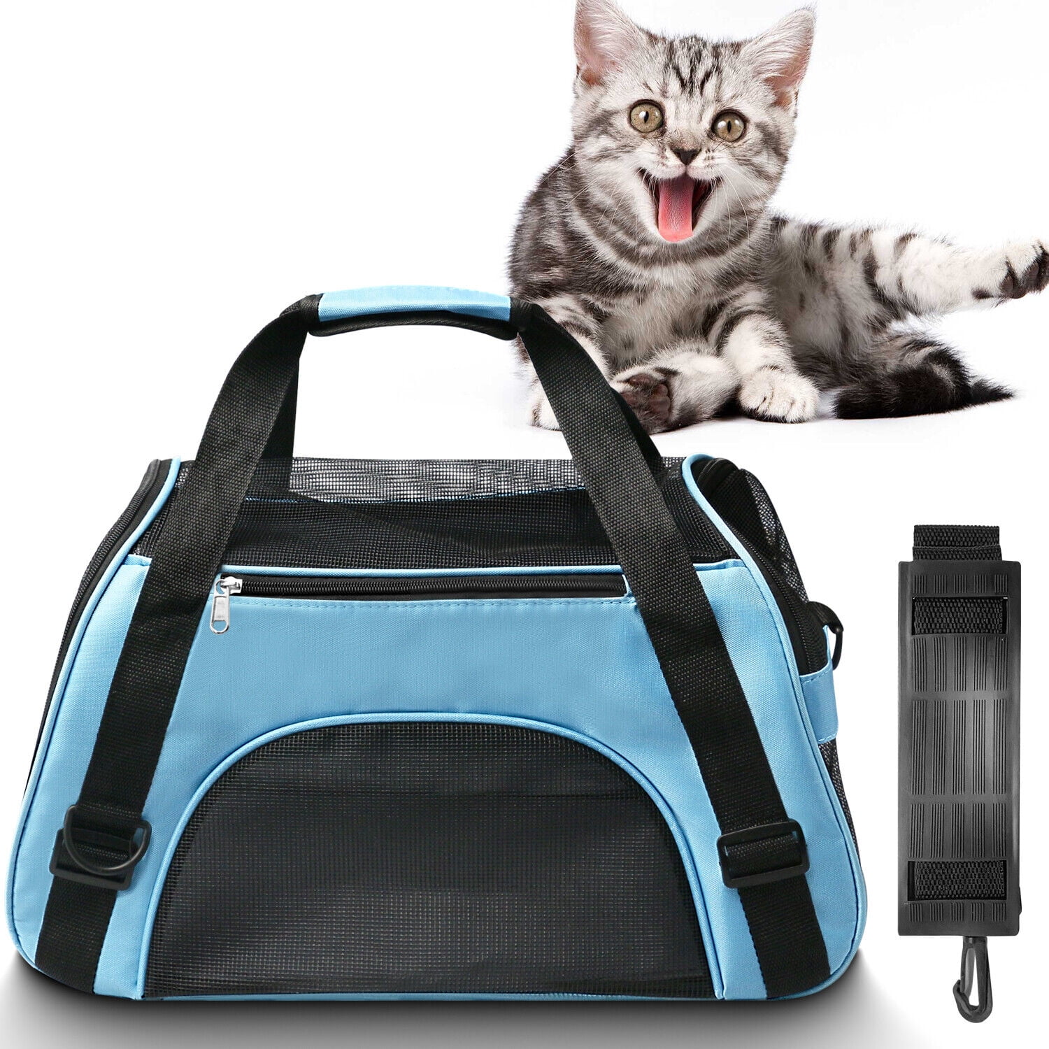 Pet Cat Dog Carrier Bag, Soft-Sided Pet Travel Carrier for Cats, Dogs ...