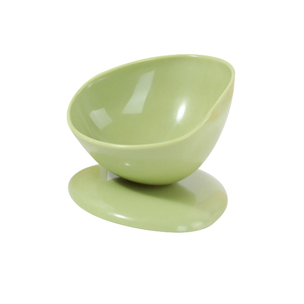 Pet Cat Large Caliber Anti-knock Teacup Neck Guard Tilt Bowl Green ...